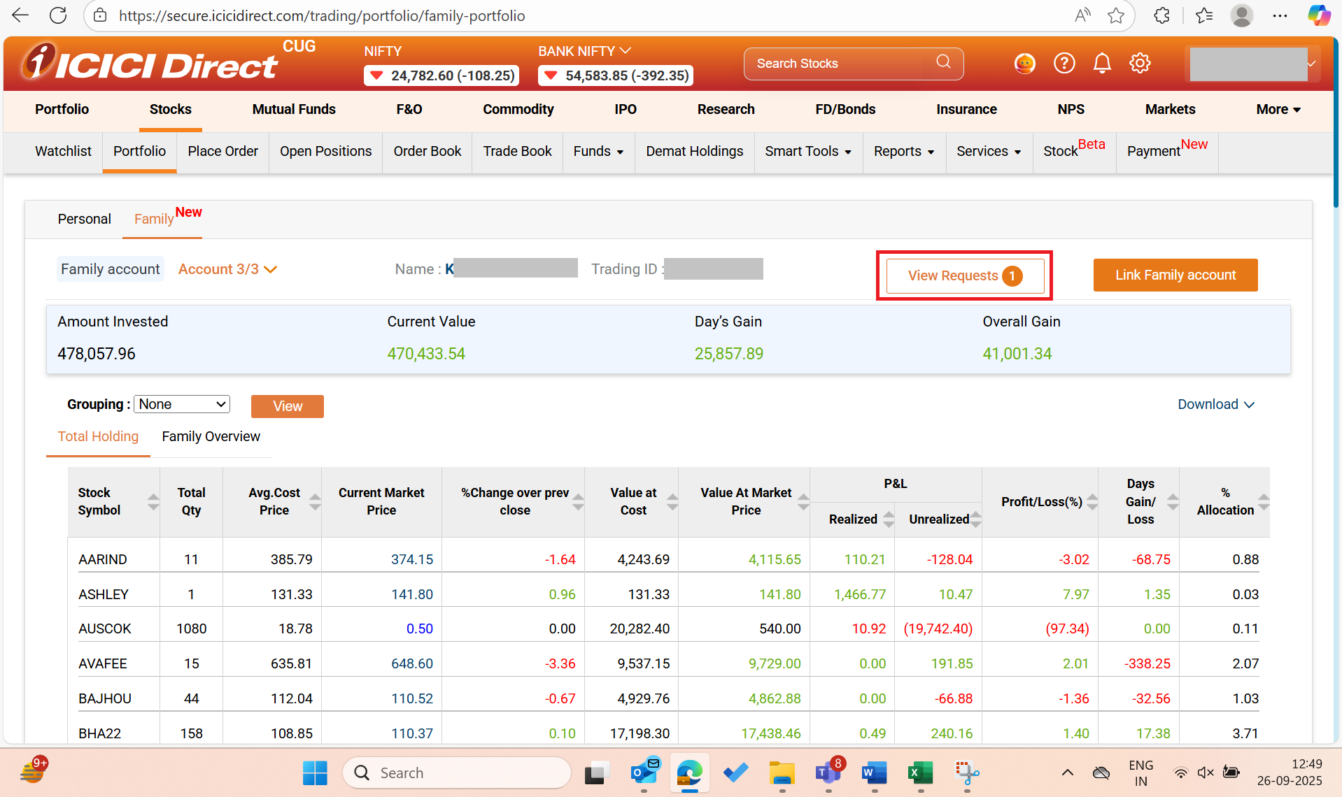 How to link a family account?| ICICI Direct